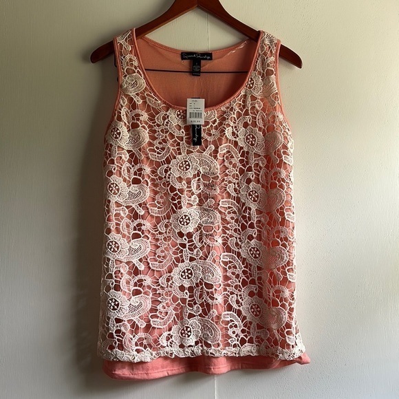 French Laundry | Tops | French Laundry Boho Chic Crochet Tank Size L ...
